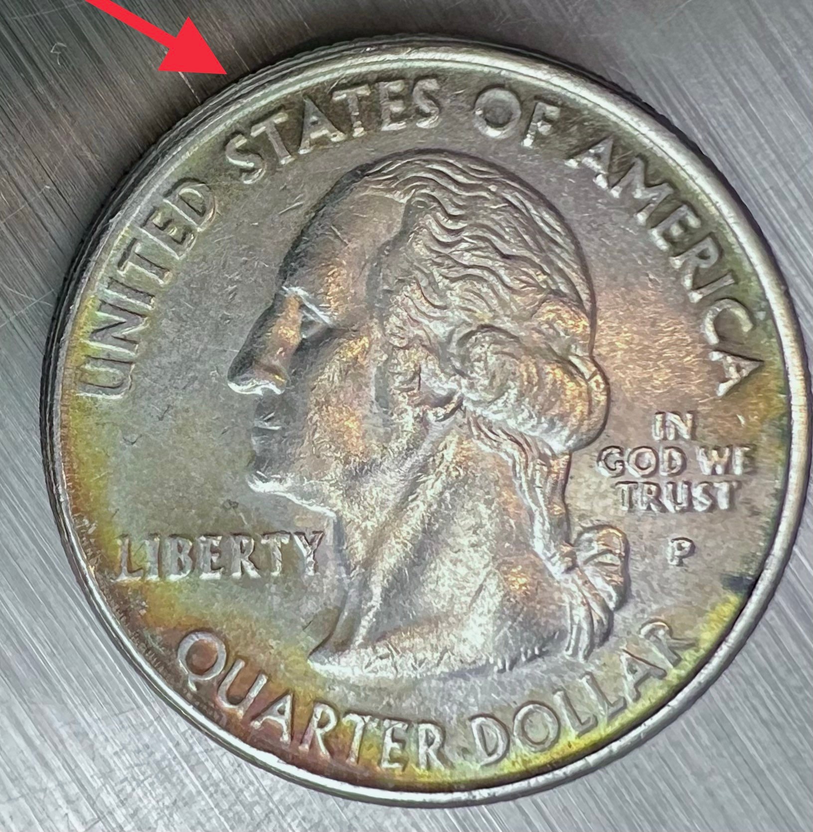 2001 P New York Quarter Rainbow Toned Rims & Slightly off - Etsy