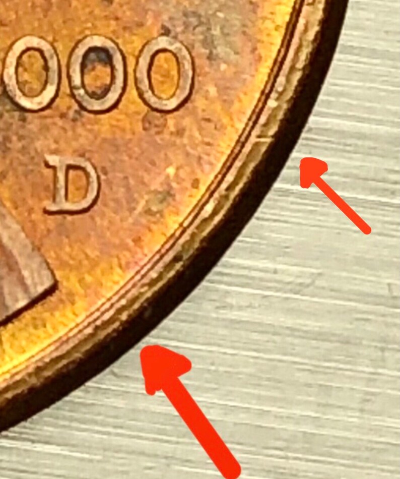 2000 D off Centered Doubled Rim Lincoln Penny - Etsy
