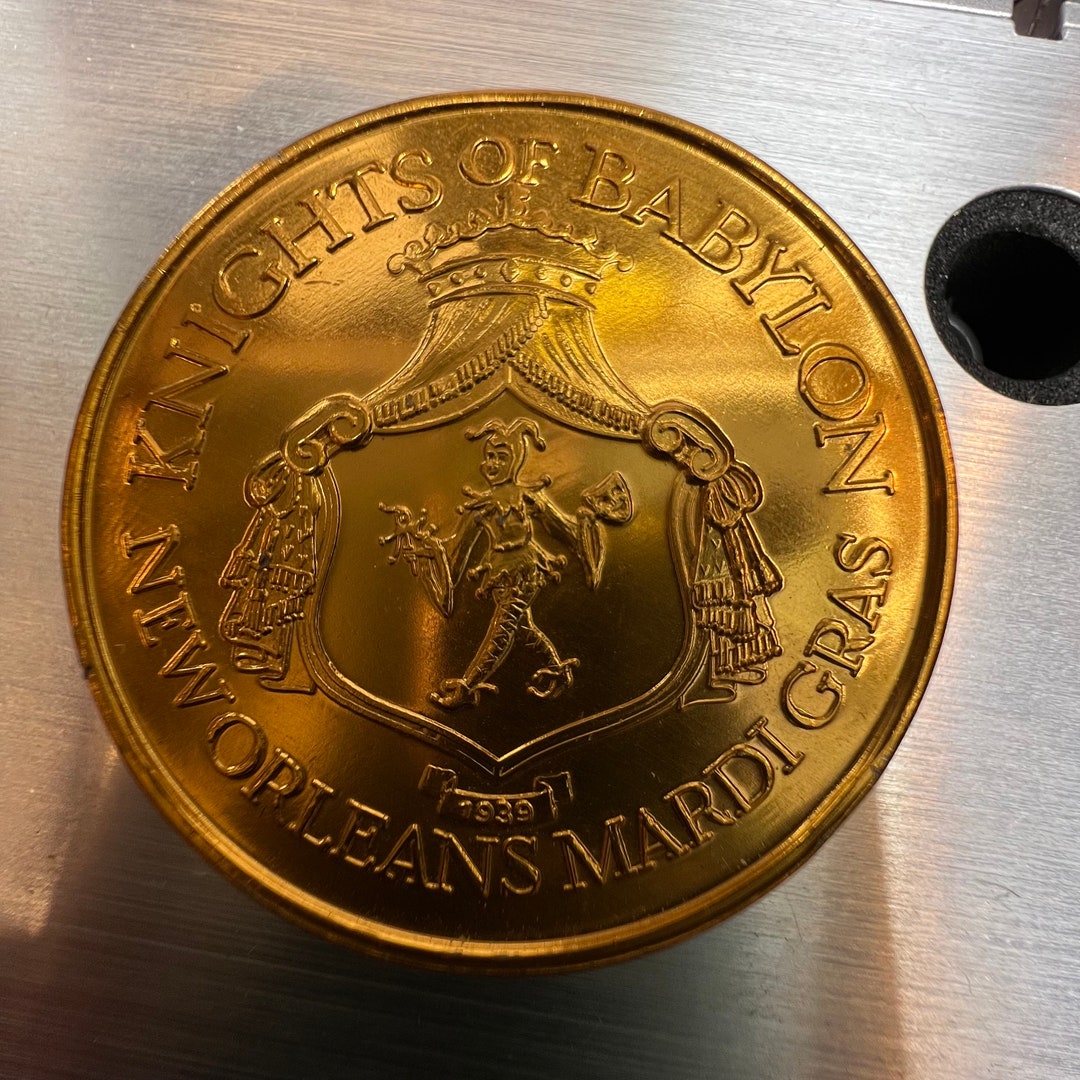 1967 Knights of Babylon Behind the Golden Curtain Mardi Gras Doubloon ...