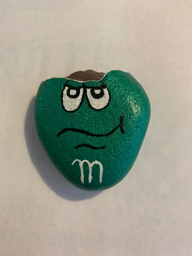 Handmade M&M Painted Rocks - Etsy
