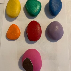 Handmade M&M Painted Rocks - Etsy