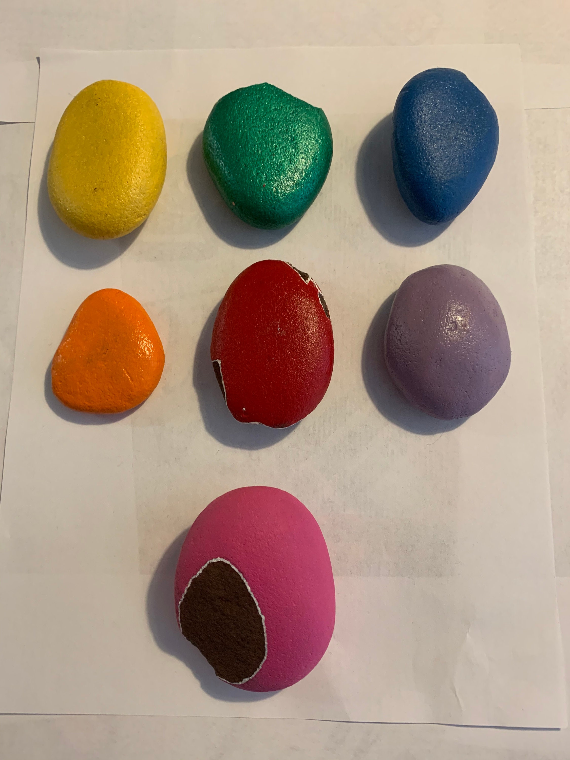 Handmade M&M Painted Rocks - Etsy
