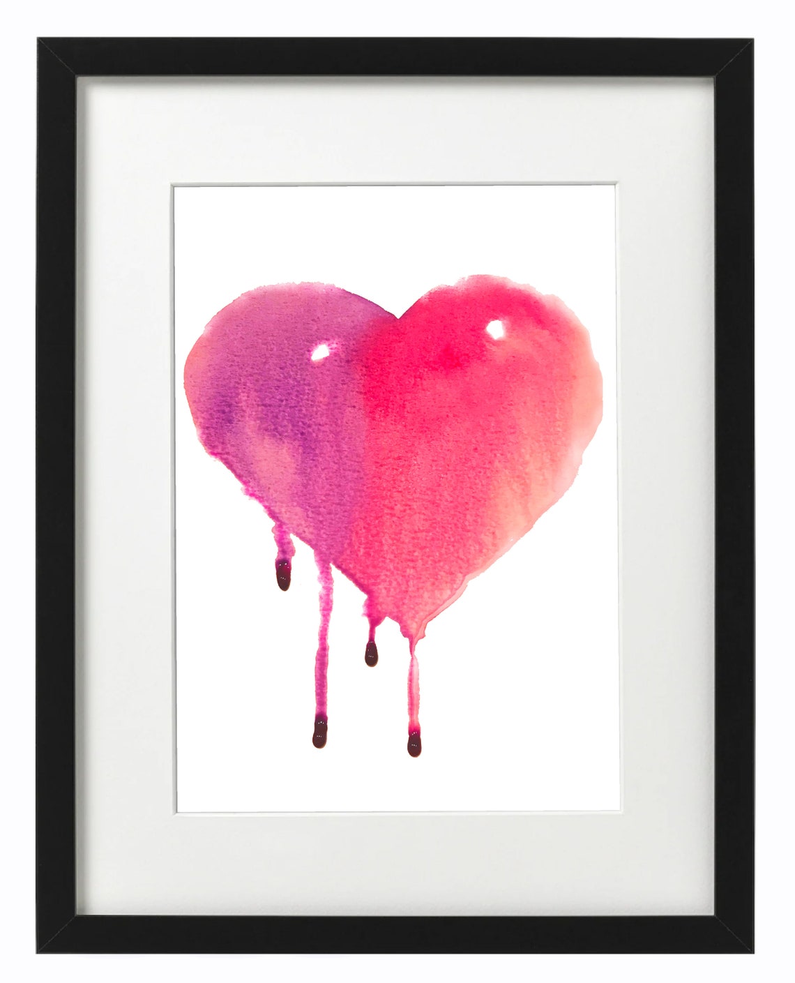 Bleeding Heart Print From Watercolor Painting by Wanda Rojas - Etsy