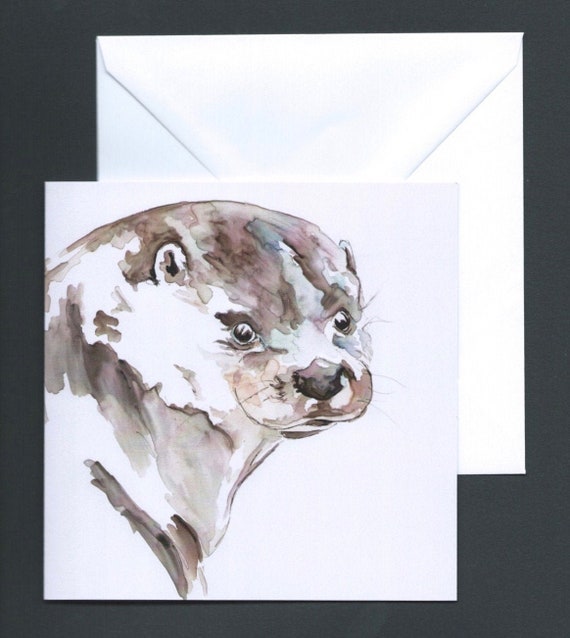 Paper & Party Supplies Greeting Cards Otter card that helps otters etna ...