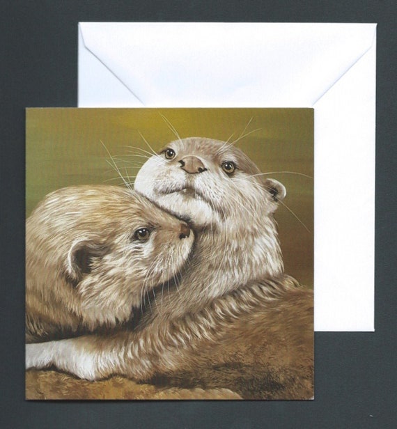Paper & Party Supplies Greeting Cards Otter card that helps otters etna ...