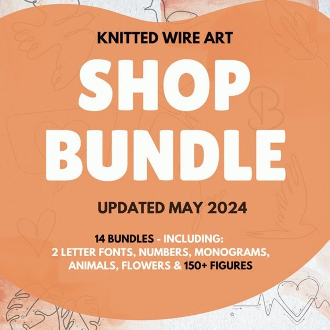 Knitted Wire Art Template Letter Wire Template Printable Wire Art ...