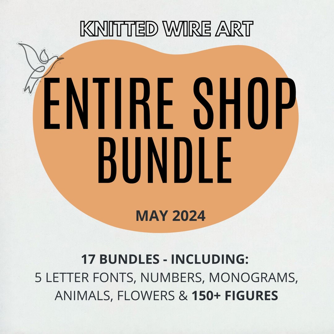 Knitted Wire Art Template Letter Wire Template Printable Wire Art ...