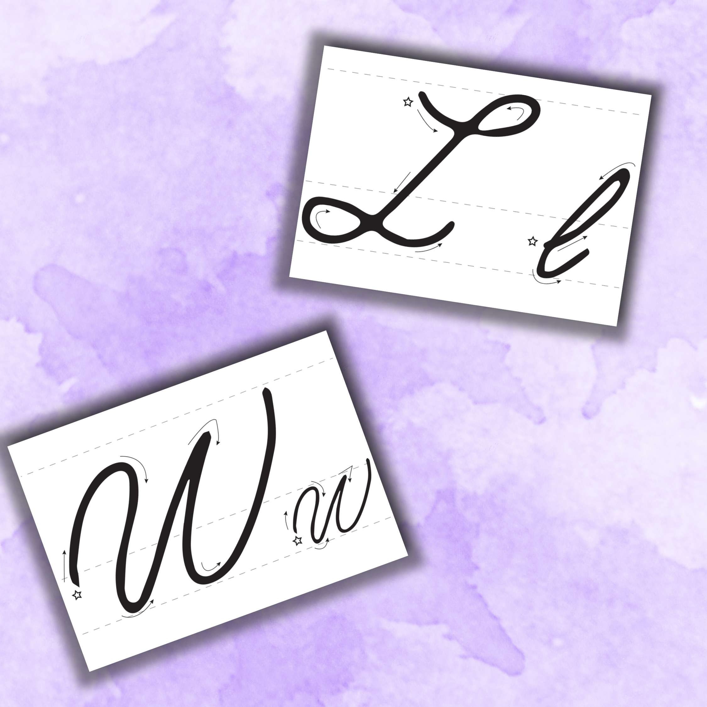 Cursive Font Alphabet Template/wire Art Template Letter Wire Template ...