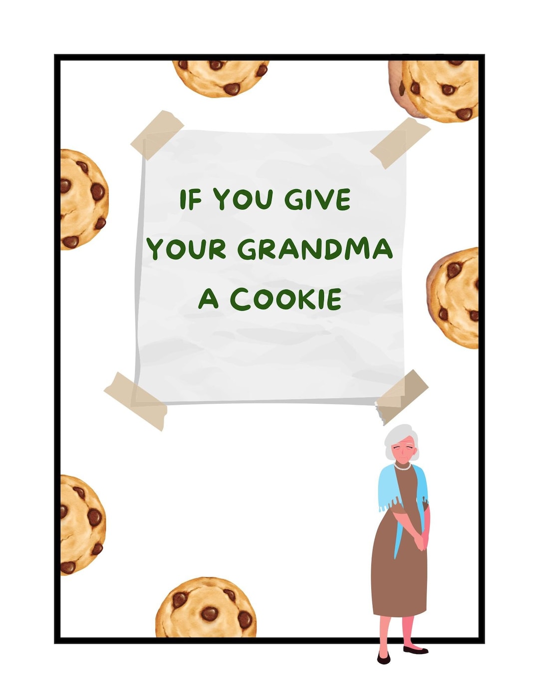 If You Give Your Grandma A Cookie, Grandma Appreciation Gift, End of ...