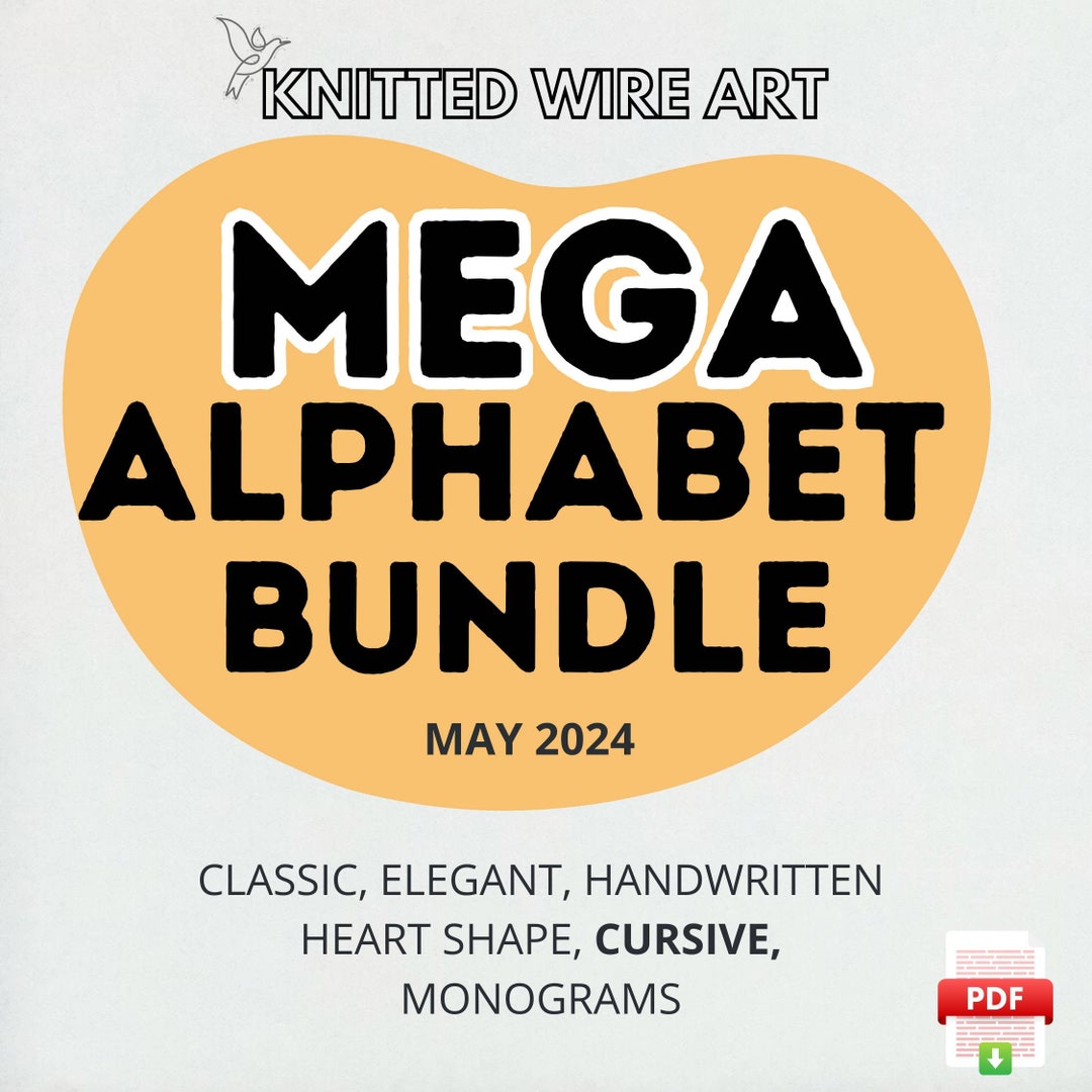 Knitted Wire Art Template Letter Wire Template Printable Wire Art ...