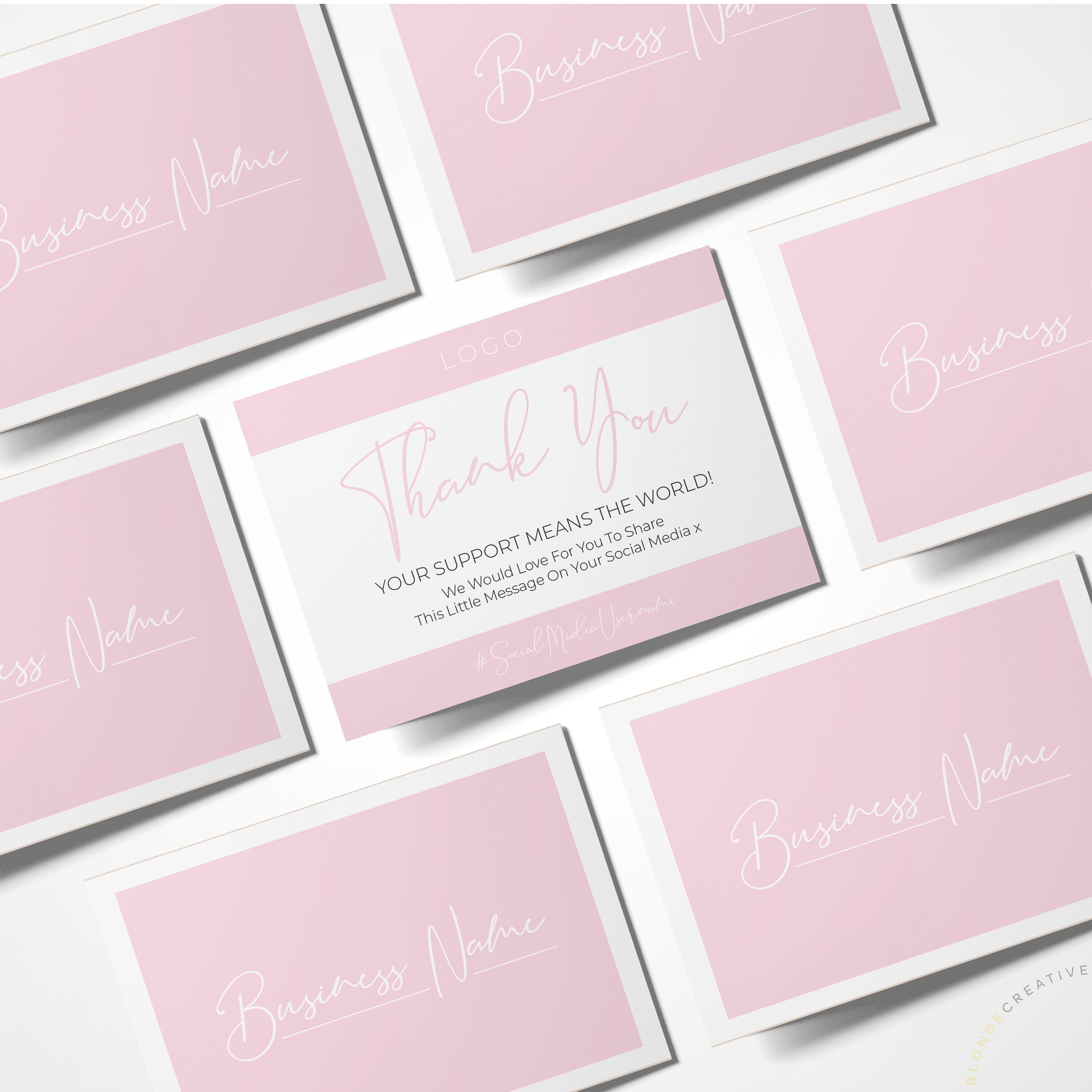 Thank You Cards | Packaging Insert | Custom Cards | Printable ...