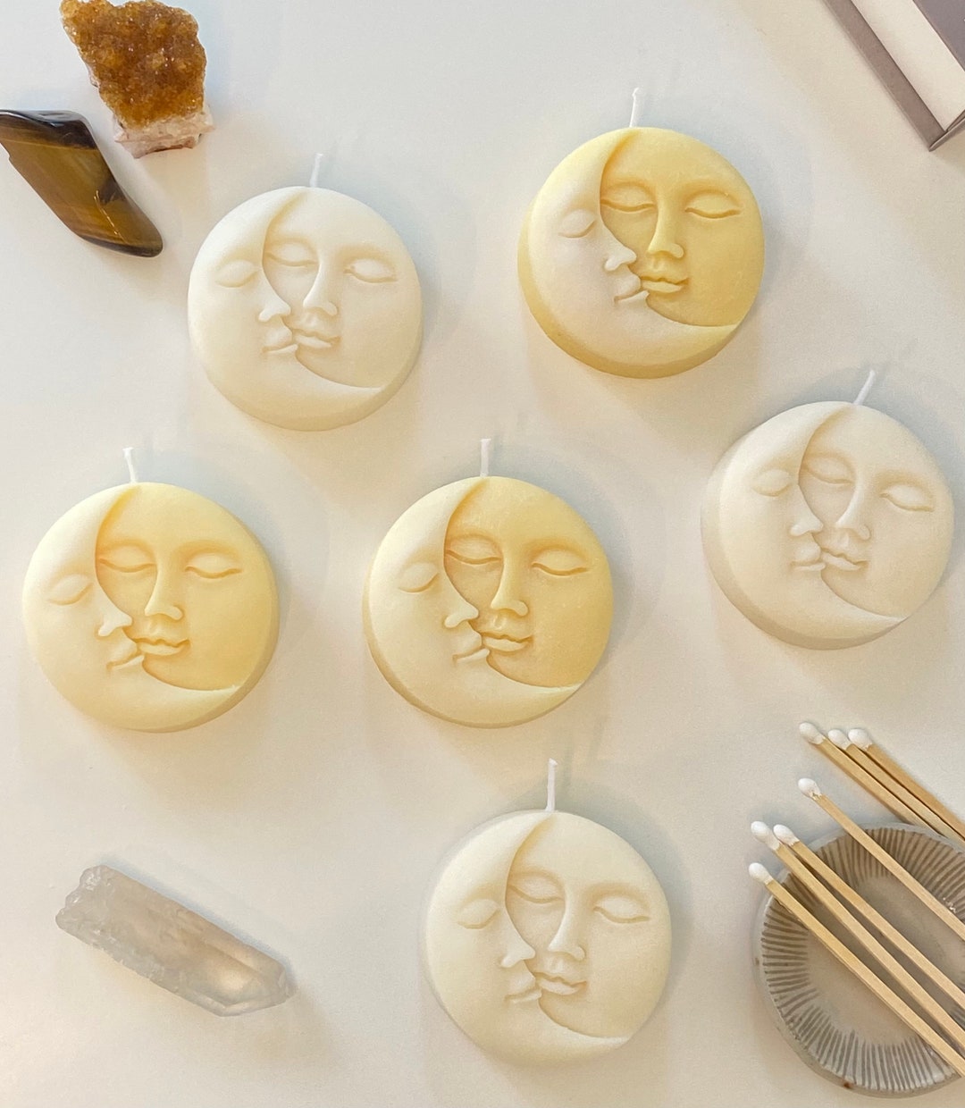 Sun & Moon Candle/soy Candle/soleil Et Lune/ Moon Candle - Etsy