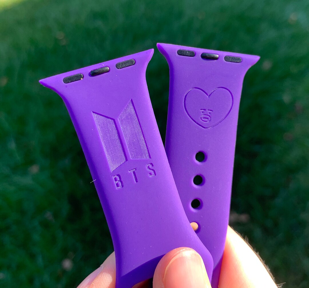 Custom Laser Engraved Kpop Silicone Apple Watch Band, 38-40, 42-44mm ...