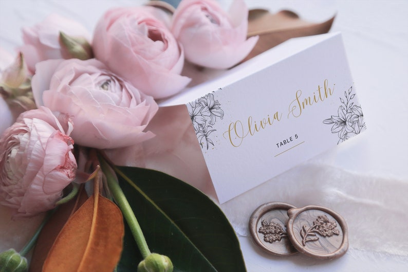 Modern Wedding Name Tag Table Assignment Template Cute Bridal - Etsy