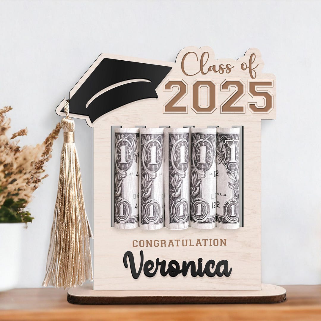 Personalized Grad Money Holder, Class of 2025 Gift, Graduation Money ...