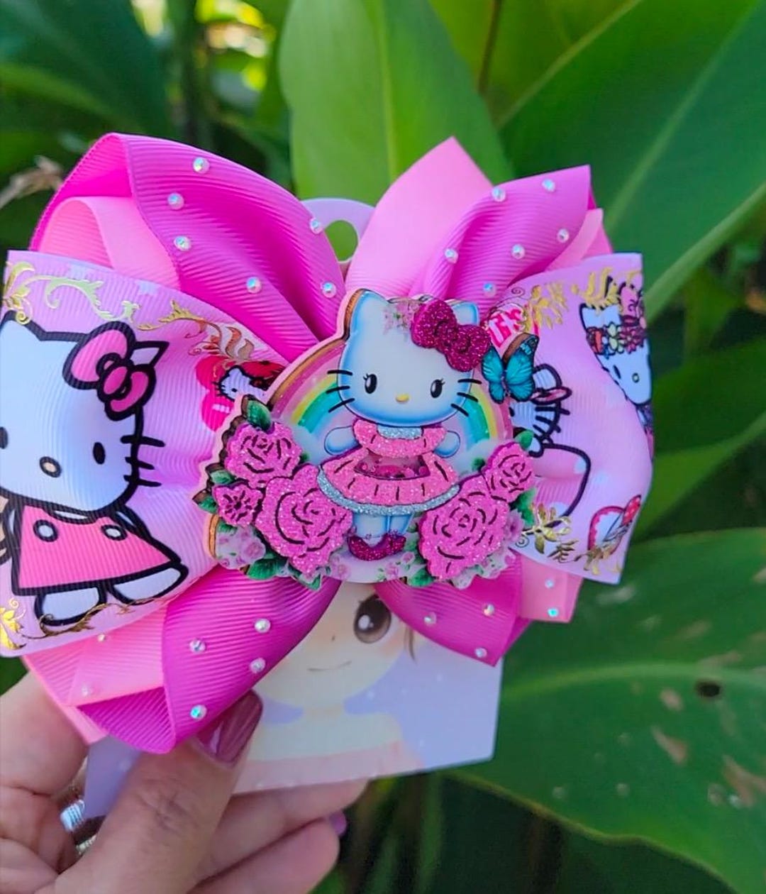 Pink Hello Kitty Bow - Etsy