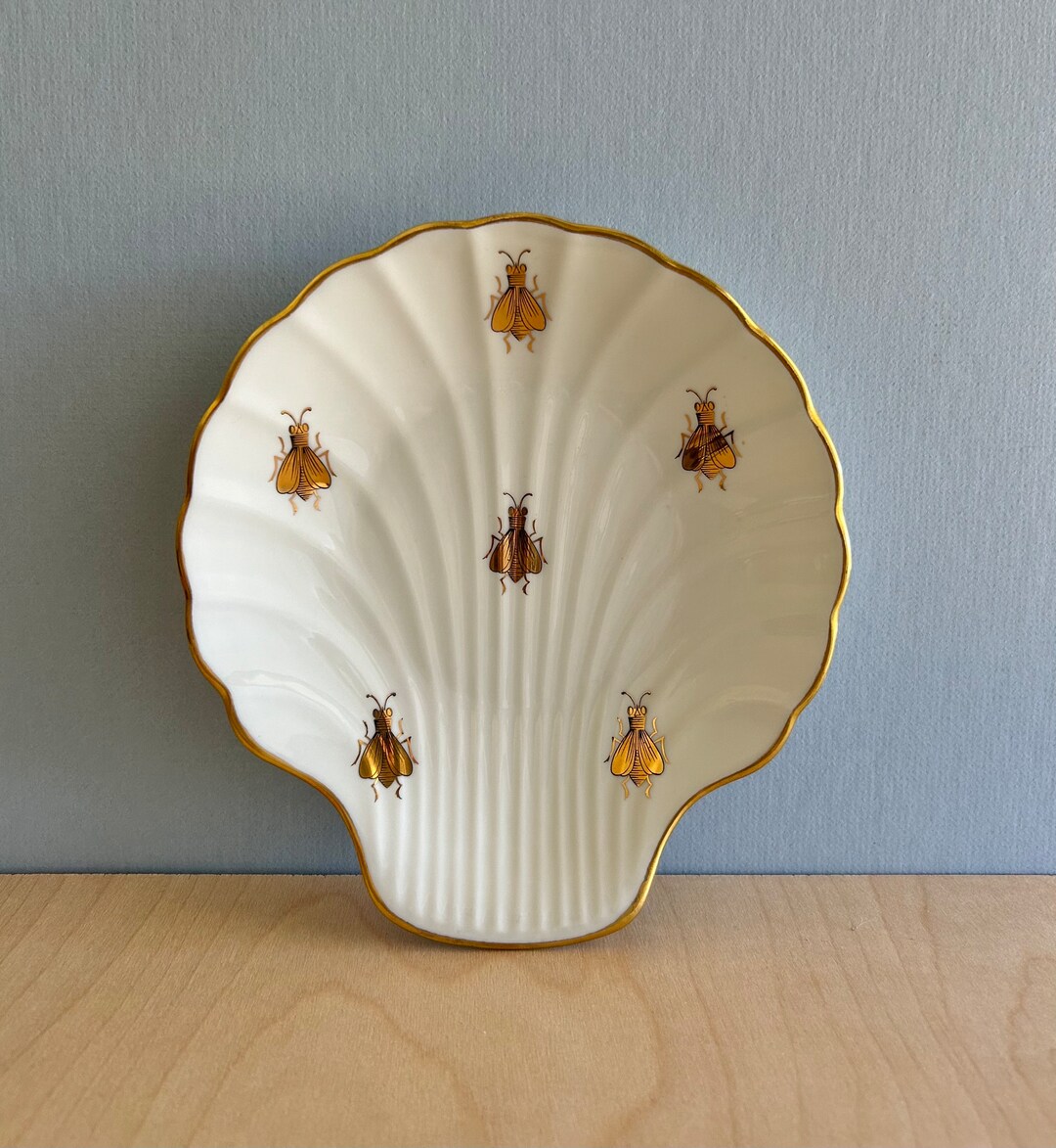 Limoges France Shell Shaped Gold Flies Dish - Etsy