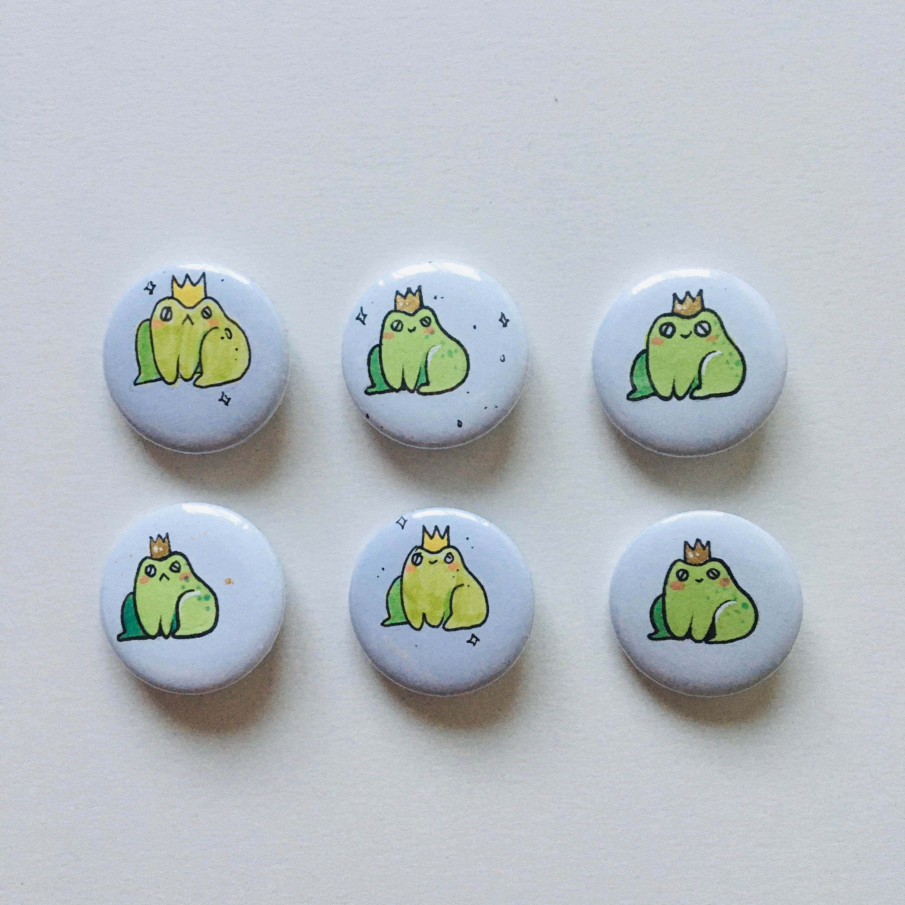 Hand drawn 1 button pins | Etsy