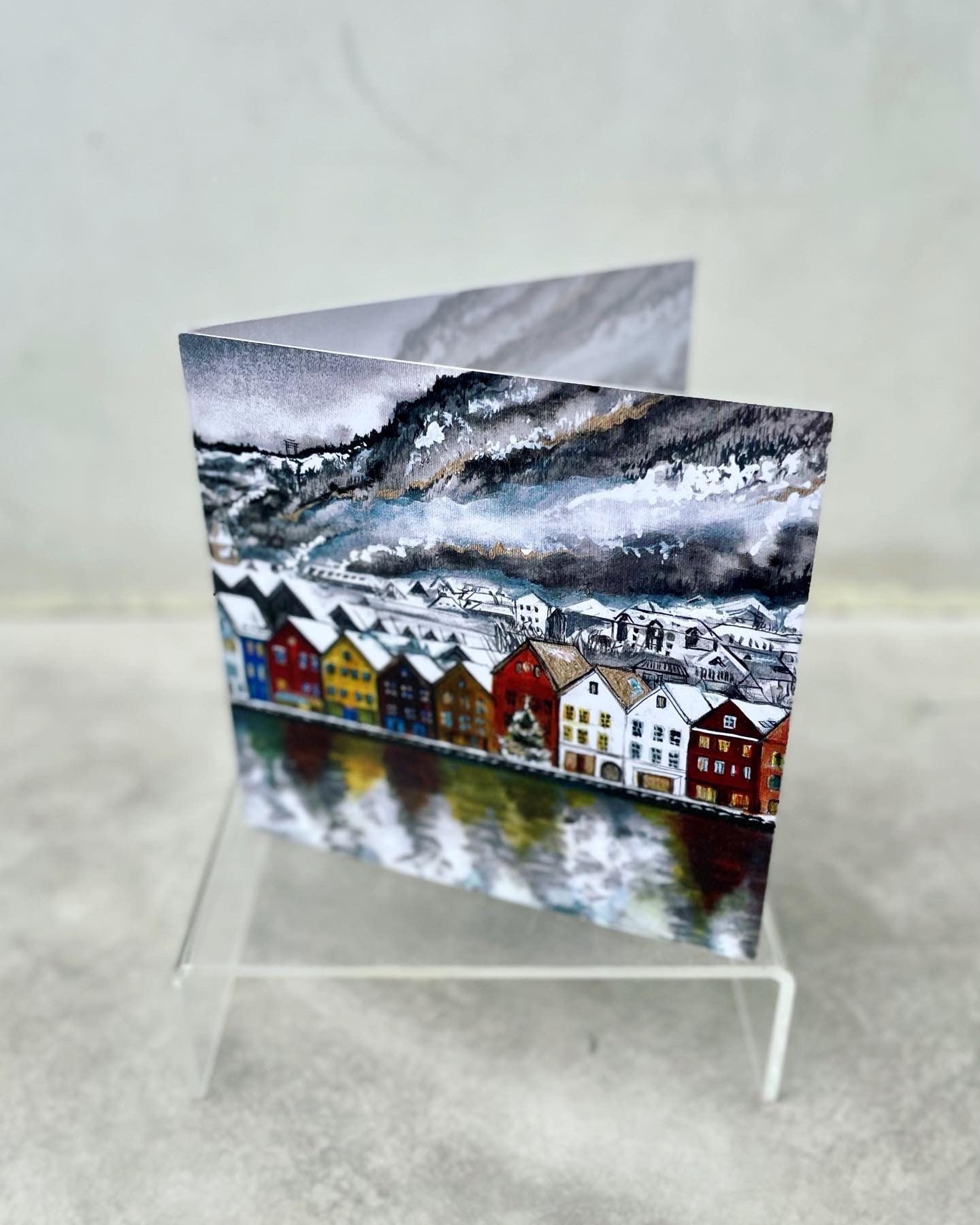 Pack of 5 Norway Art Christmas Cards ,winter Fairytale Christmas Cards ...