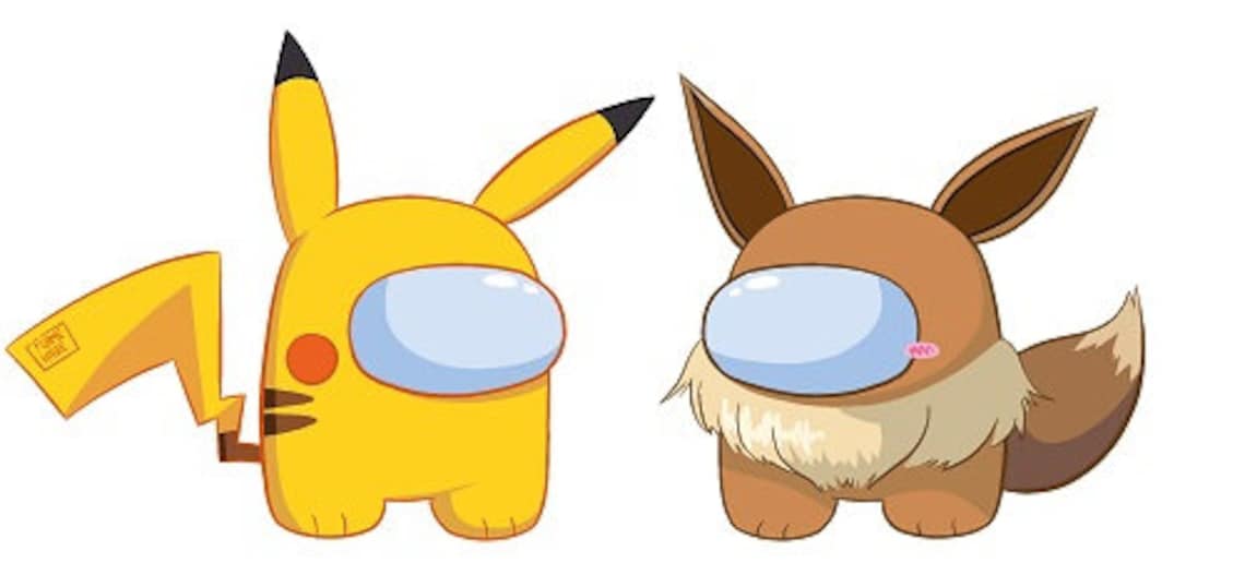 Among Us Pokemon Stickers. Pegatinas de Among Us Pokemon | Etsy