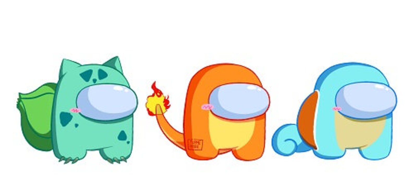 Among Us Pokemon Stickers. Pegatinas de Among Us Pokemon | Etsy