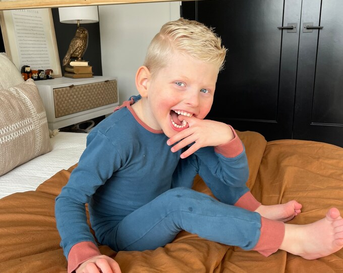 FINAL SALE Back Zipper Teal/auburn One Piece Pajama - Etsy