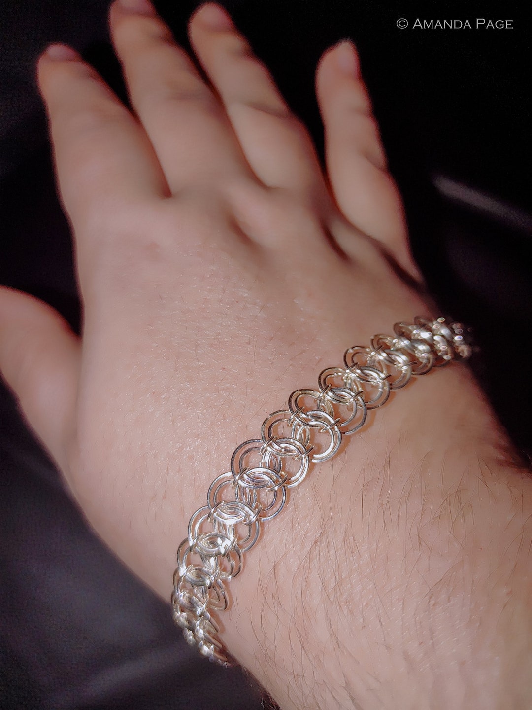 Elegant Elven Chainmail Bracelet - Etsy