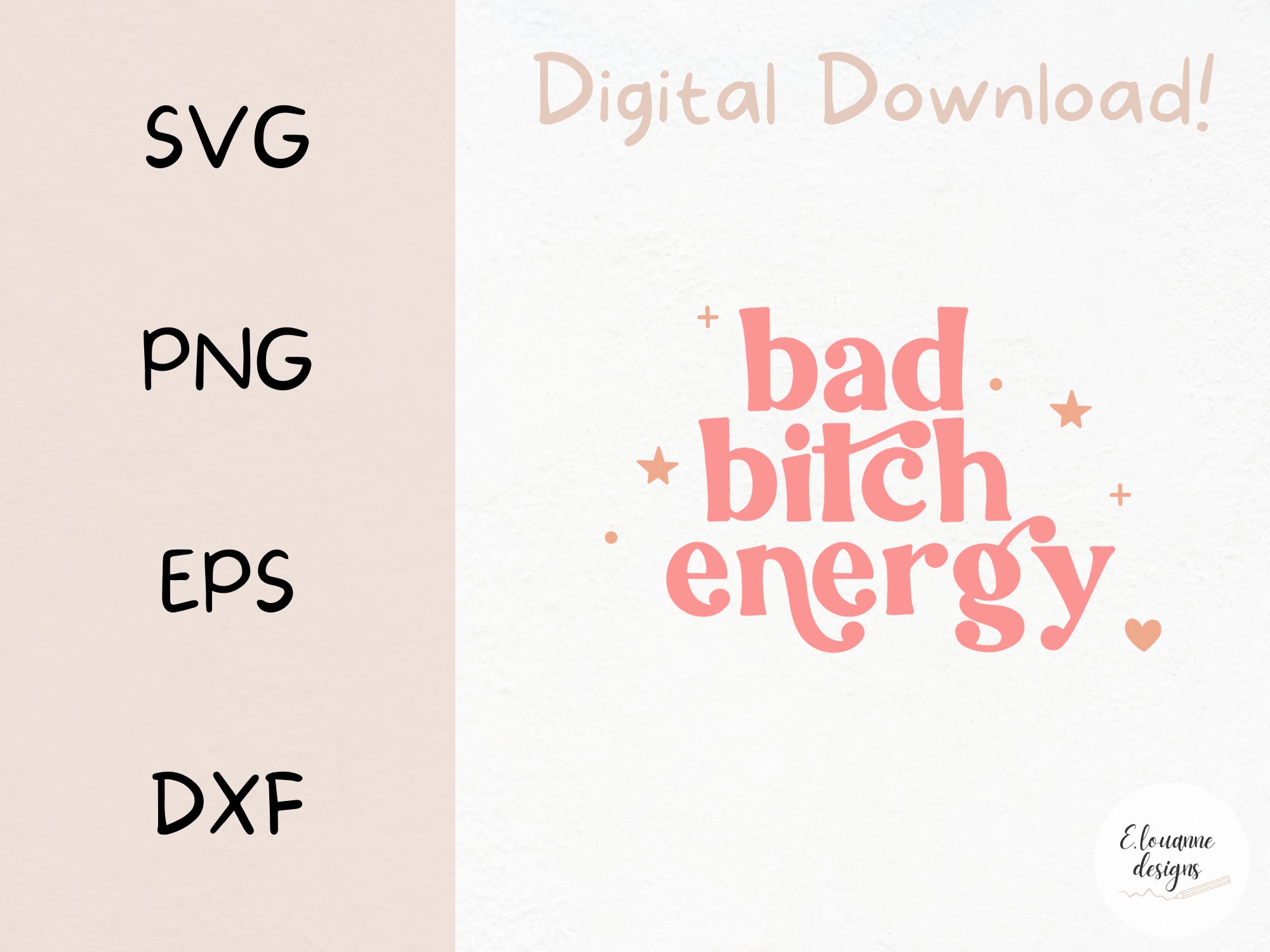 Bad Bitch Energy SVG SVG PNG Digital Files Cut File - Etsy