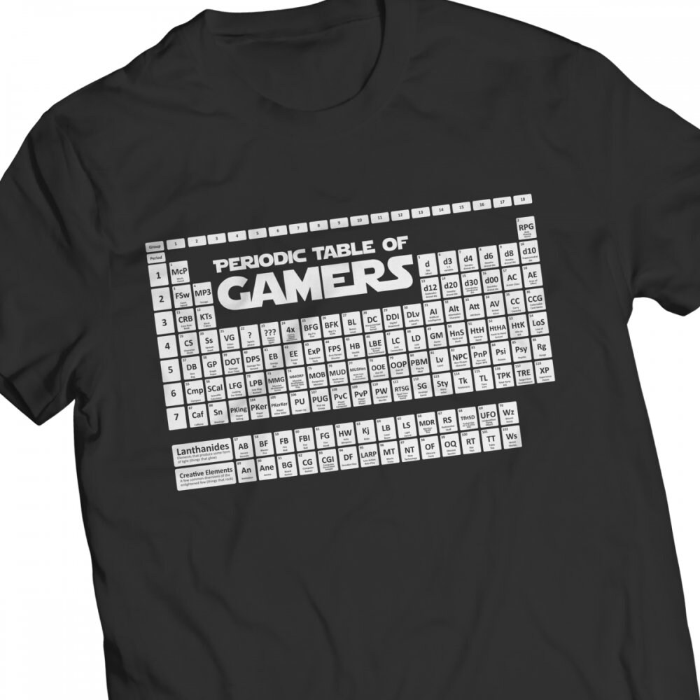 Periodic Table of Gamers - Etsy