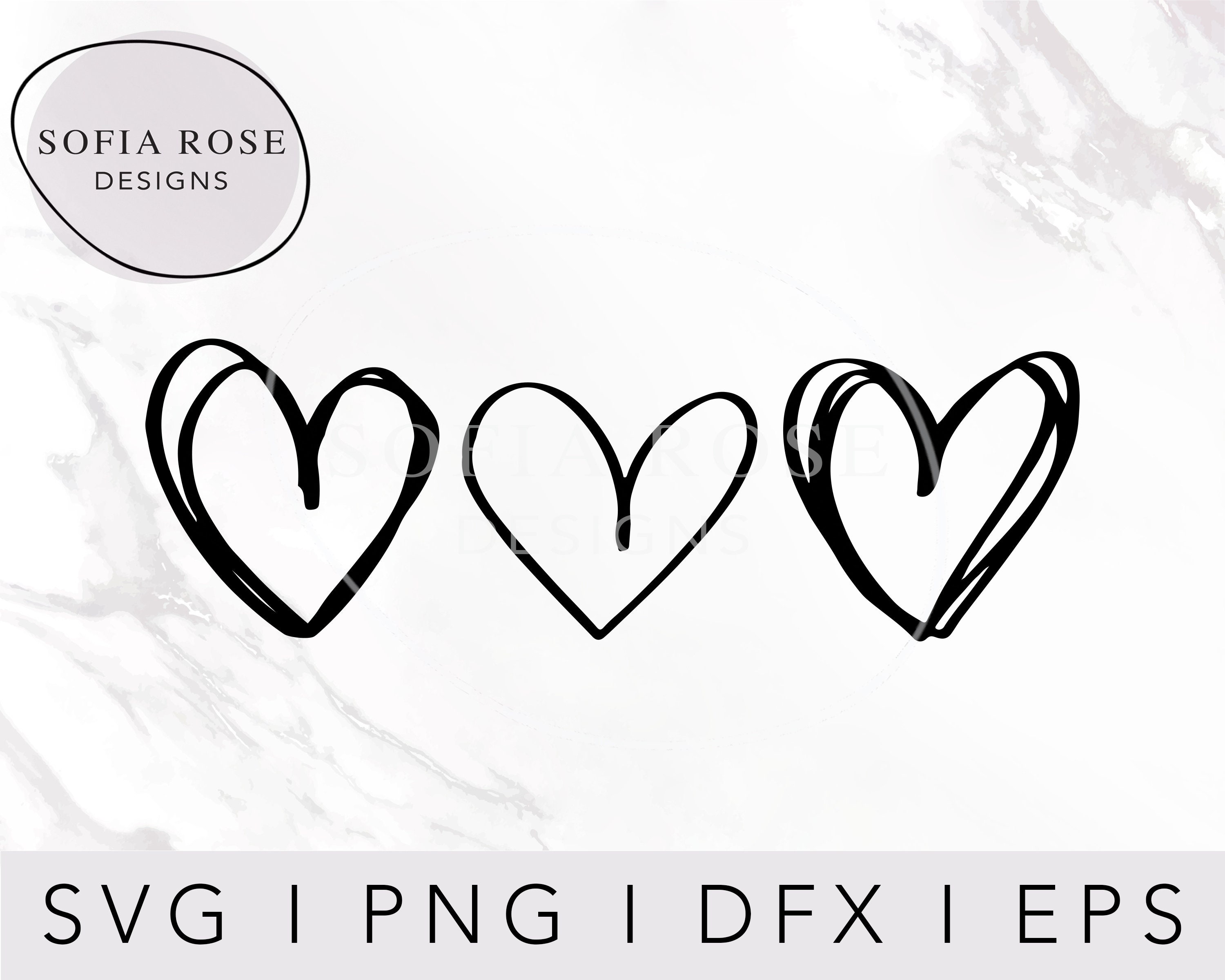 Heart Bundle SVG, Hand Drawn Hearts SVG, Doodle Hearts Svg, Hearts SVG ...