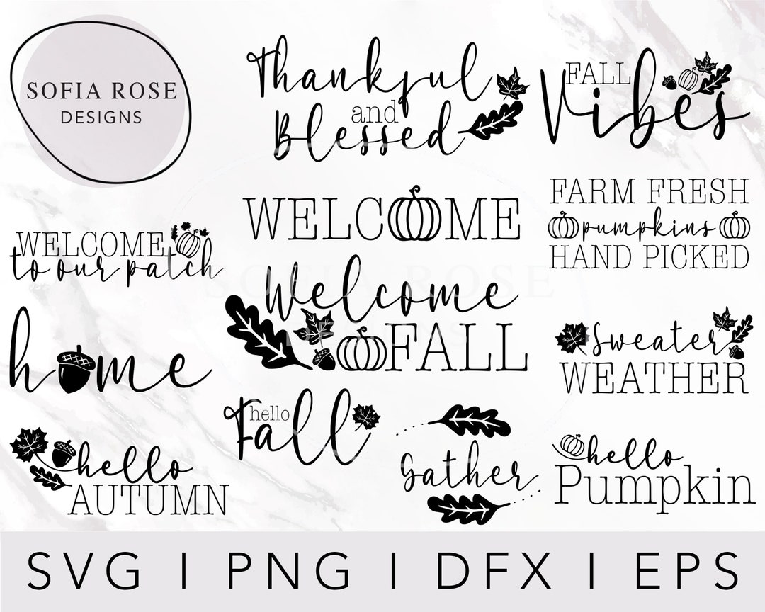 Fall SVG Bundle, Autumn SVG Bundle, Fall Vibes, Autumn Vibes, Pumpkins ...
