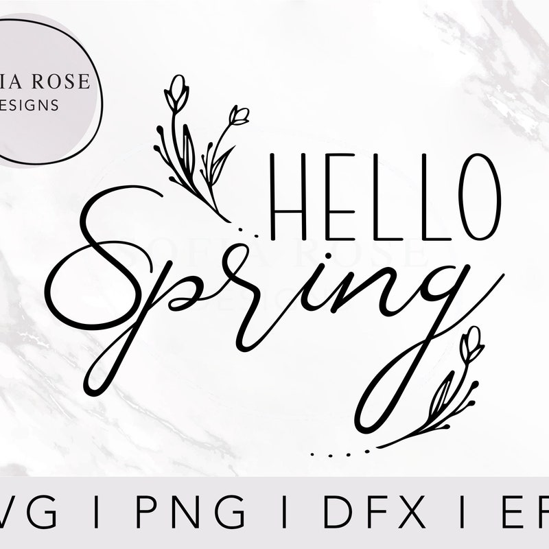 Hello Spring Svg - Etsy