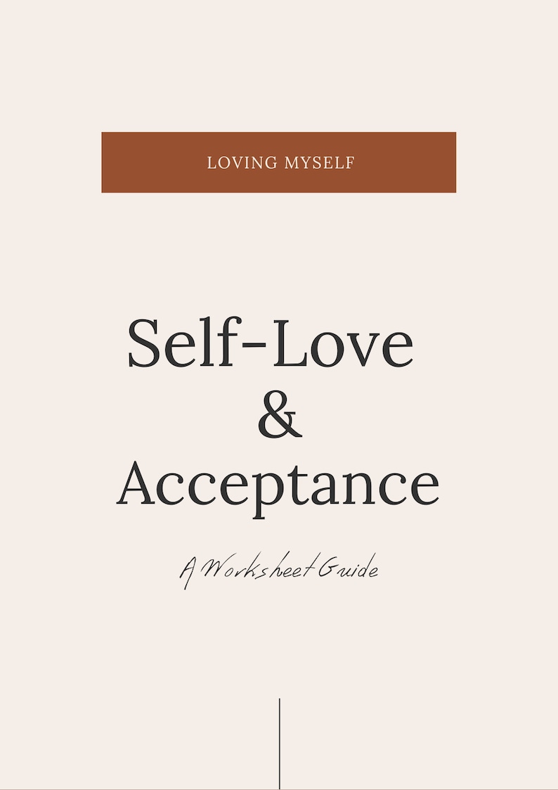 Self-love and Self-acceptance Worksheet (PDF FILLABLE) - Etsy