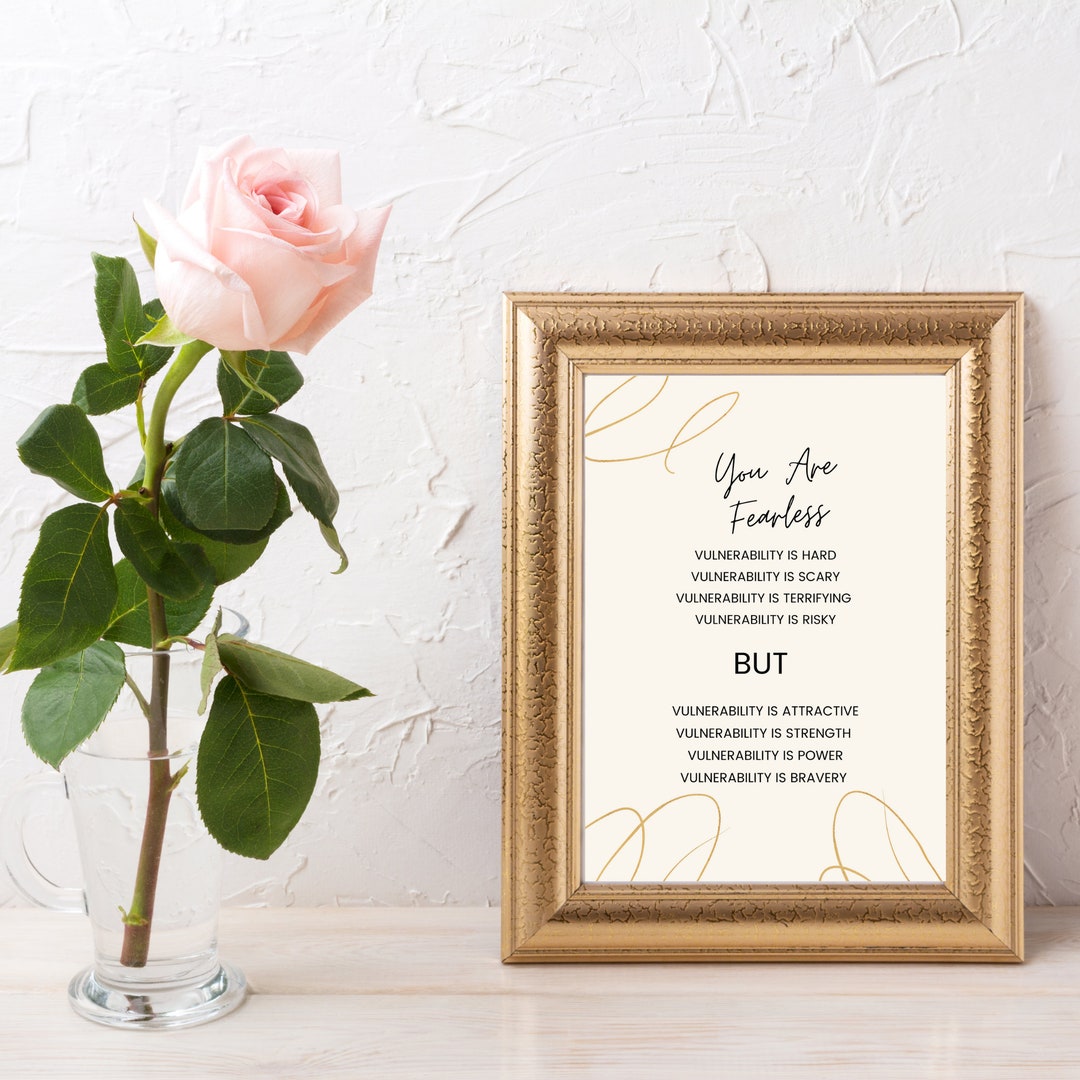 Vulnerability Affirmations Wall Art | Digital Download - Etsy
