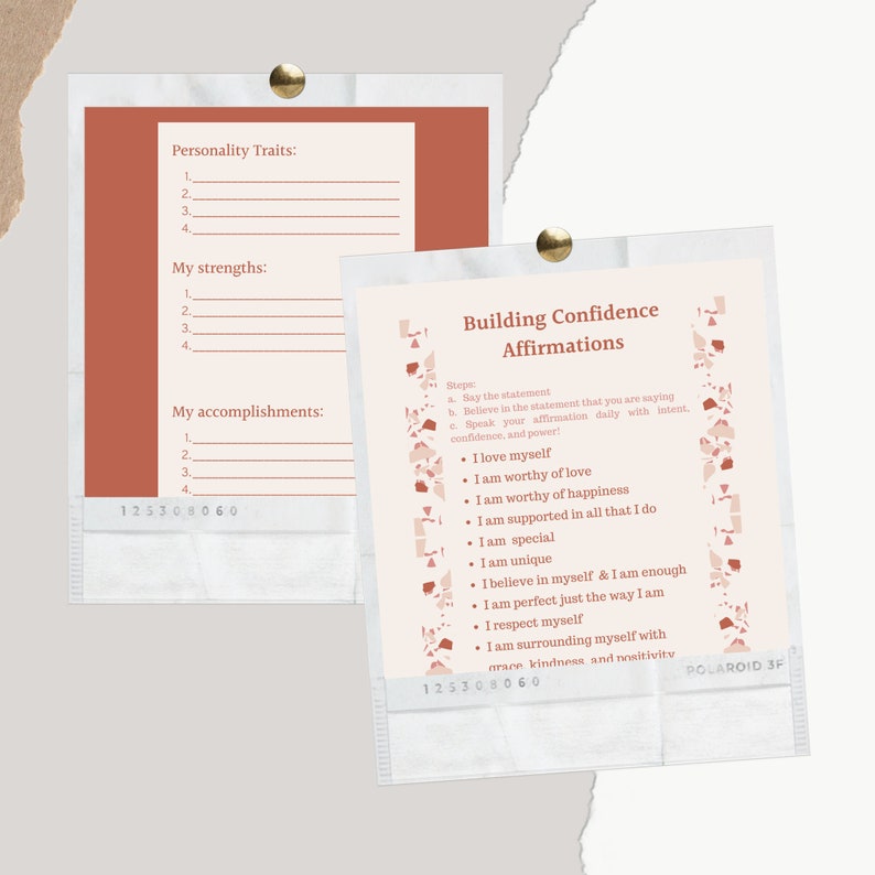 Building Self-esteem Worksheet Guide PDF FILLABLE - Etsy