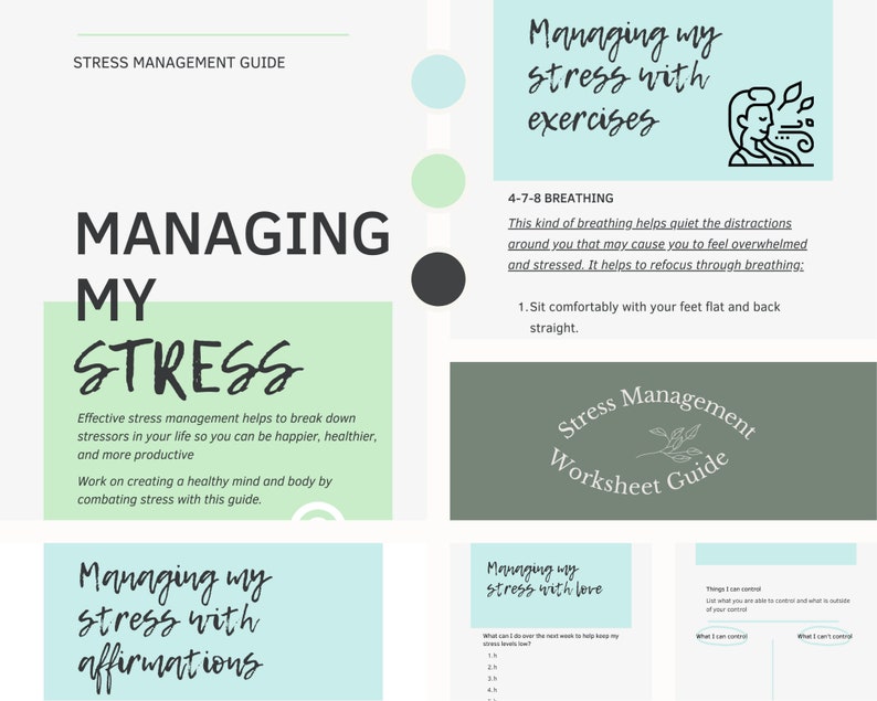 Stress Management Guide - PDF FILLABLE - Etsy