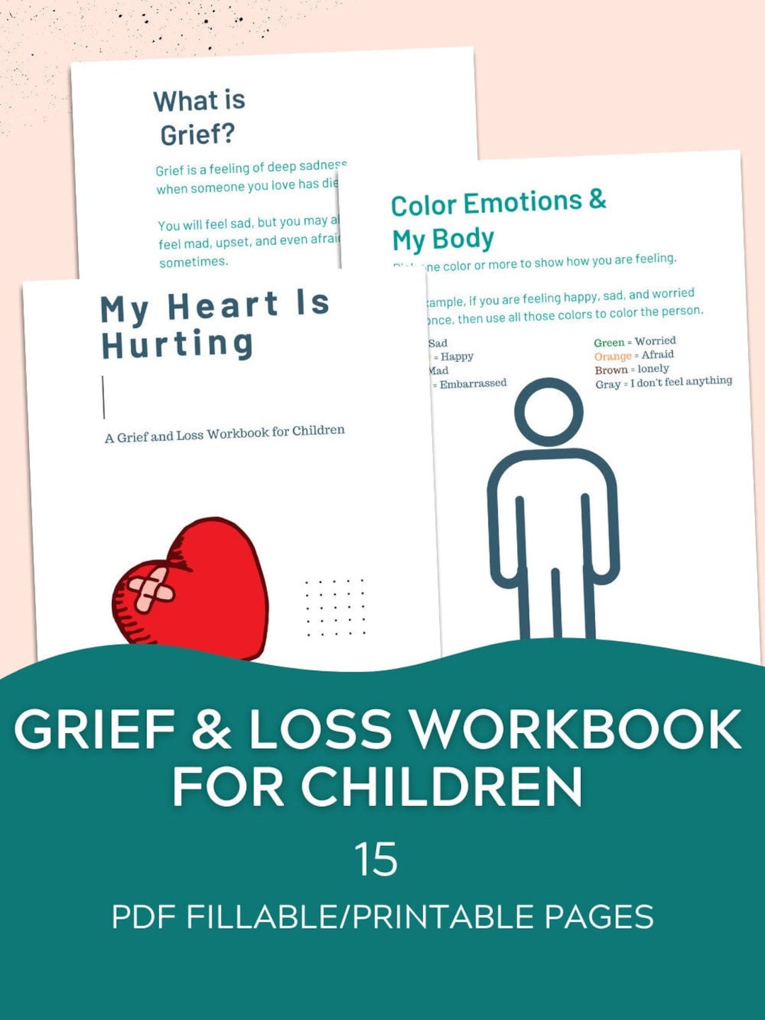 Grief and Loss Workbook Guide (for Children) PDF FILLABLE - Etsy