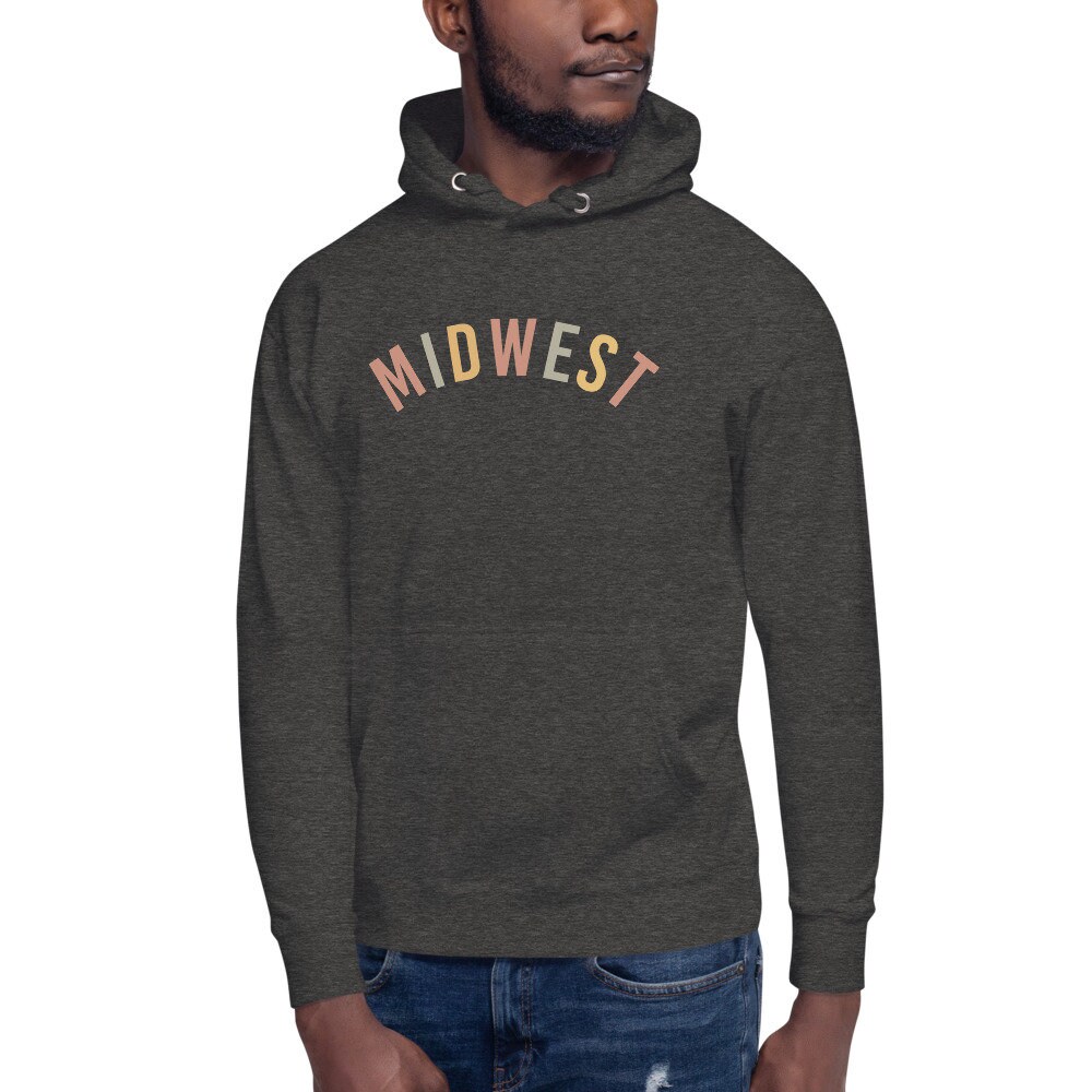 MIDWEST Hoodie Sweatshirt Muted Earth Tones Minnesota | Etsy