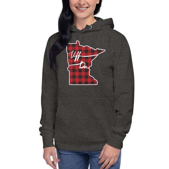 Uff Da Buffalo Plaid Minnesota Hoodie Sweatshirt - Etsy