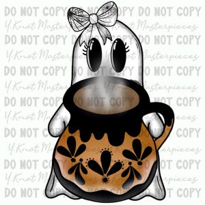 Llorona Before Cafe PNG, Taza De Barro Png, Coffee Ghost Png, Fall Png ...