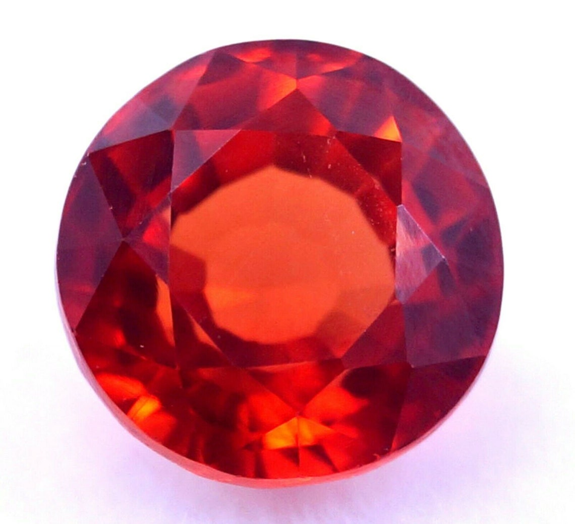 Natural Spinel Orange Round Cut Faceted Spinel Loose Gemstone | Etsy