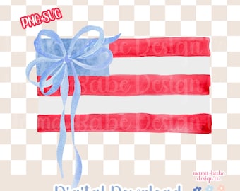 PNG SVG 4th of July // Trendy Preppy American Flag Trendy Fourth of ...
