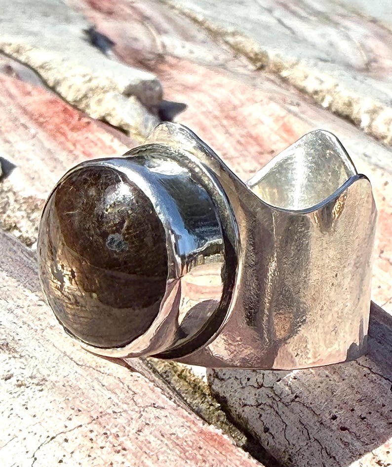 Royal Earth Star Ruby Ring | Hand-forged Recycled Sterling Silver | One ...
