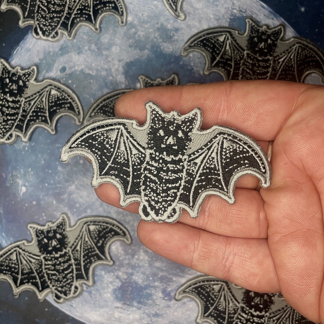 Sweet Spooky Bat Embroidered Iron-onpatch // Ghost Patches // Gothic ...