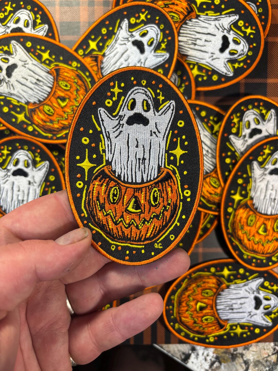 Ghost and Pumpkin Patch // Jack-o-lantern Patches // Gothic Patch ...