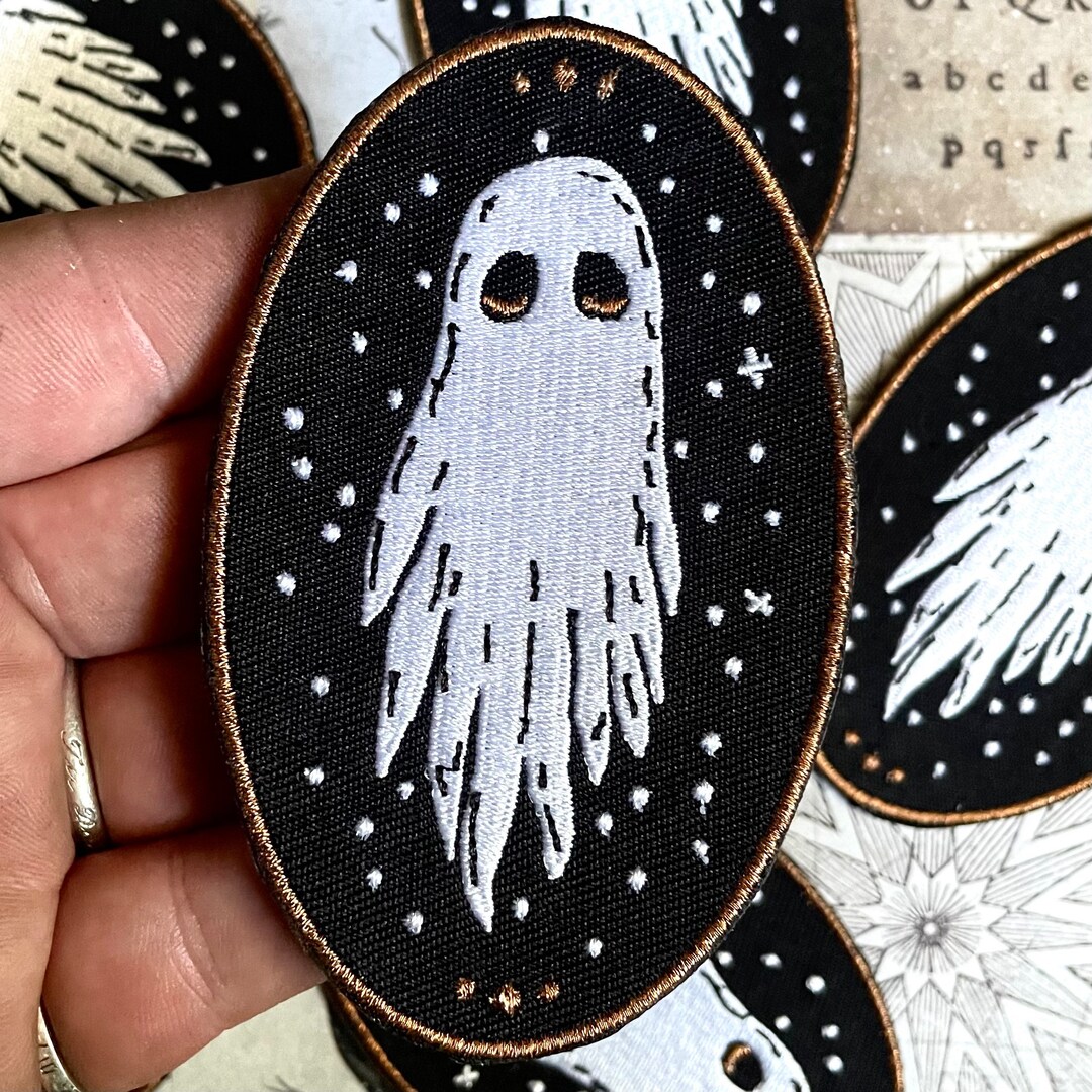 Sheet Ghost Embroidered Iron-on Patch - Bronze // Ghost Patches ...