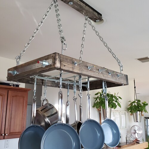 Hanging Industrial Pot Rack | Etsy Australia