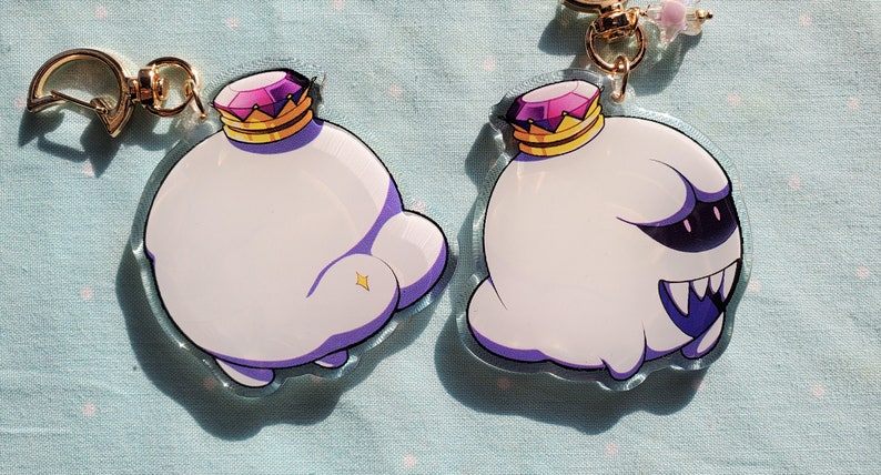 King Booty Charm King Boo Inspired Acrylic Epoxy Keychain - Etsy