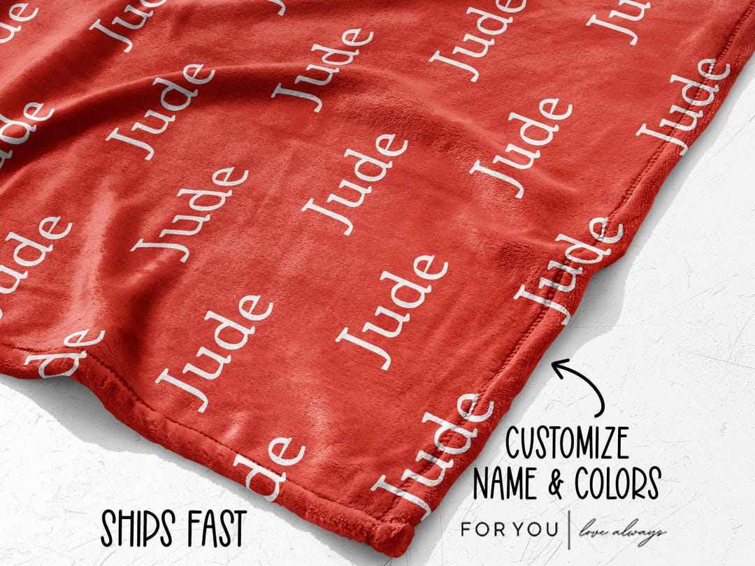 Winter Theme Name Blanket, Personalized Colors & Fonts (multiple Styles ...