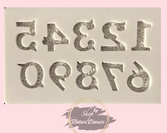 MINI FILIGREE NUMBERS Silicone Mold - Etsy